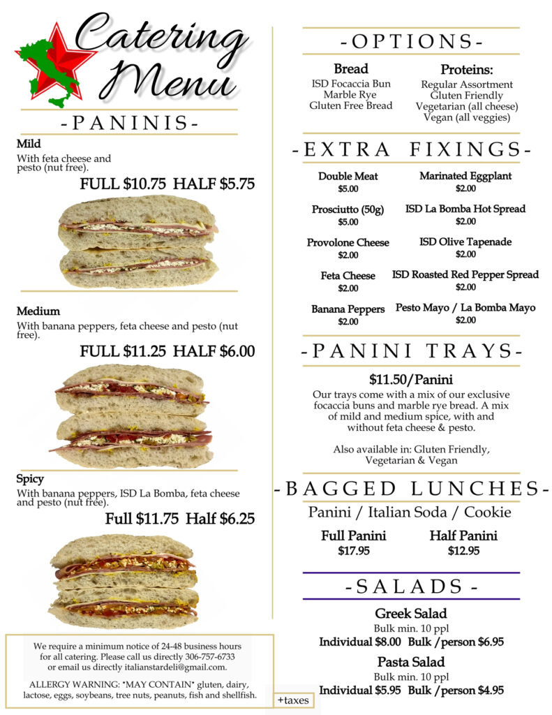 Italian Star Deli » Catering